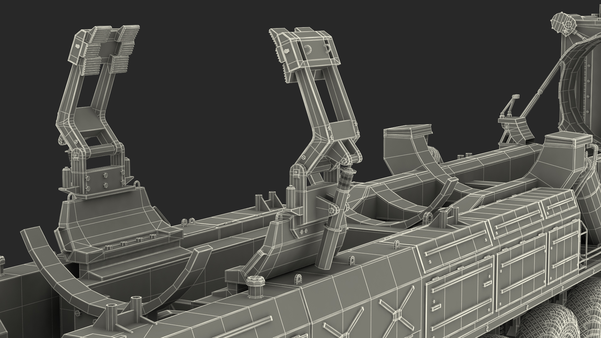 3D model 9 axle transporter erector - TurboSquid 1524355