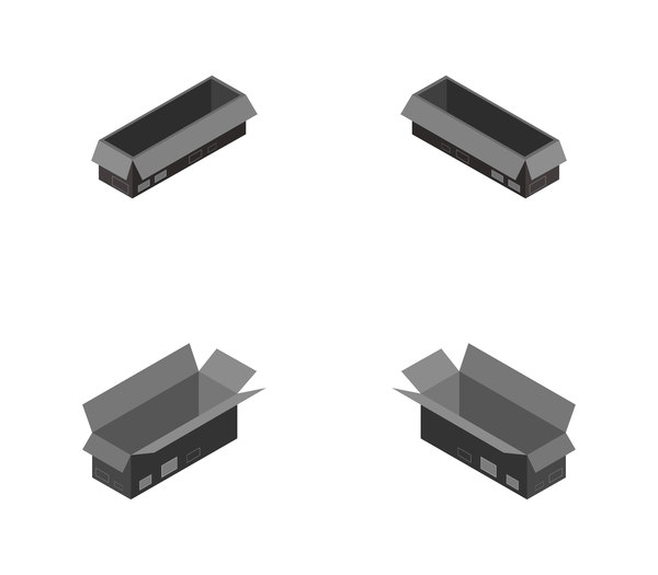 Shapes Encapsulated Postscript isometric box vector