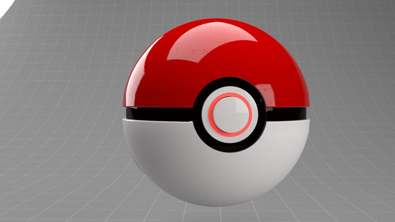 Pokeball ball 3D model - TurboSquid 1524378