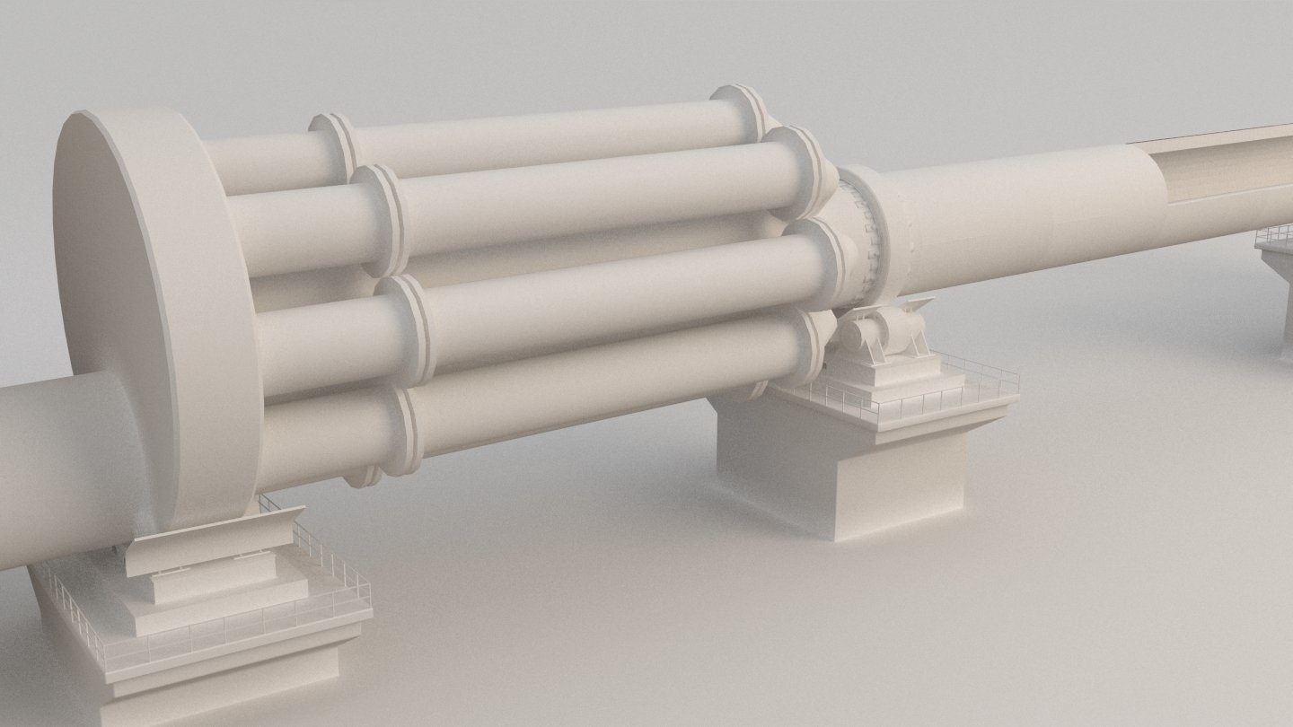 Description furnace cement kiln 3D - TurboSquid 1524553