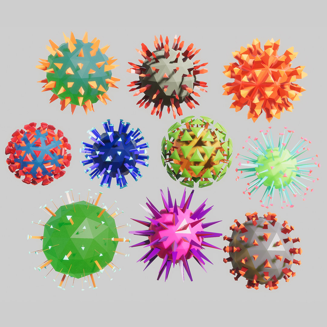 Stylized virus 3D - TurboSquid 1524653