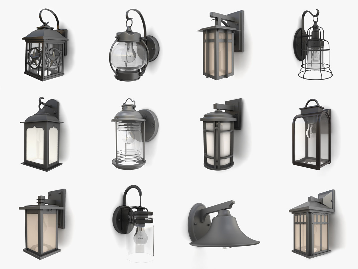 3D outdoor wall lanterns vol 2 - TurboSquid 1524865