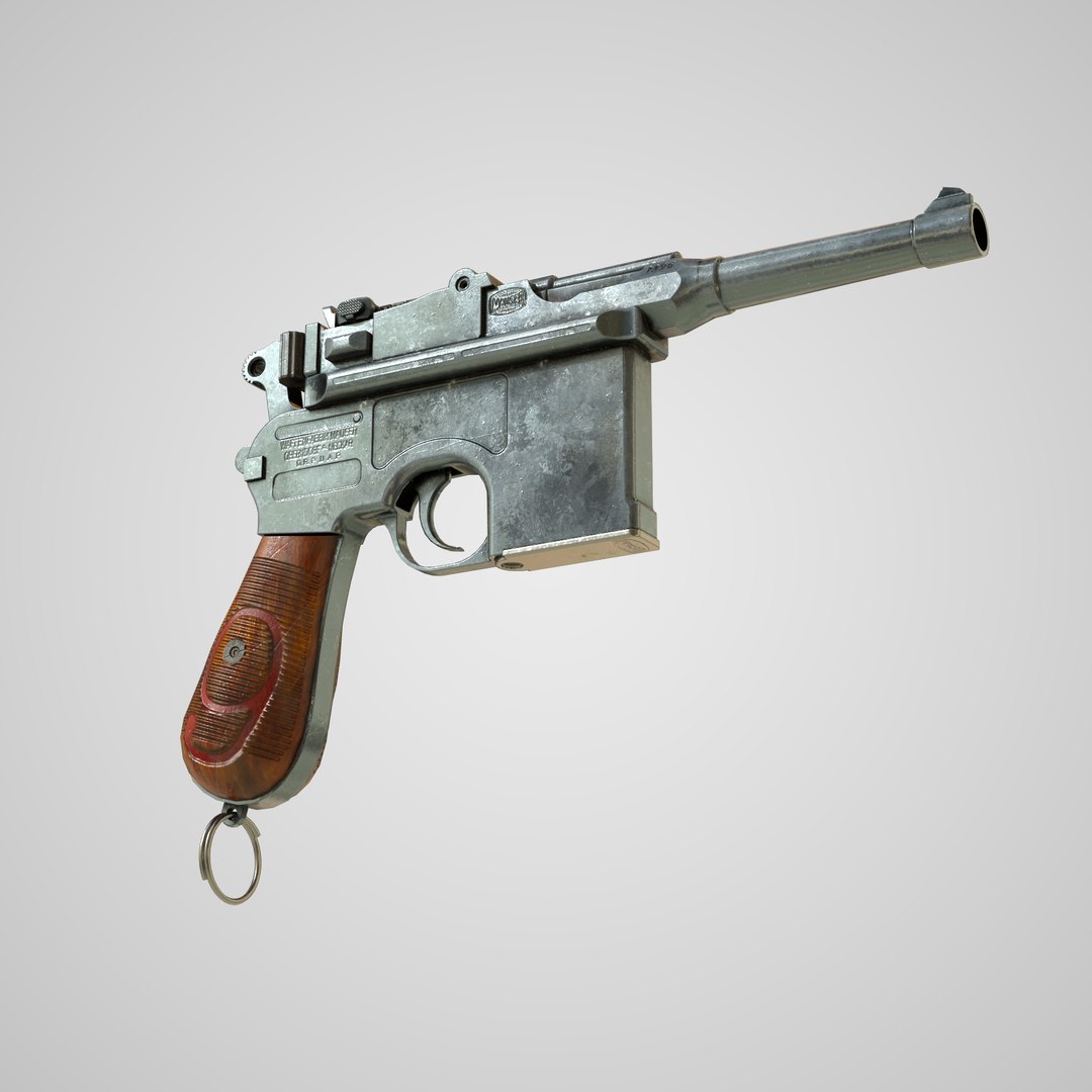 Mauser c96 red 9 3D - TurboSquid 1525139