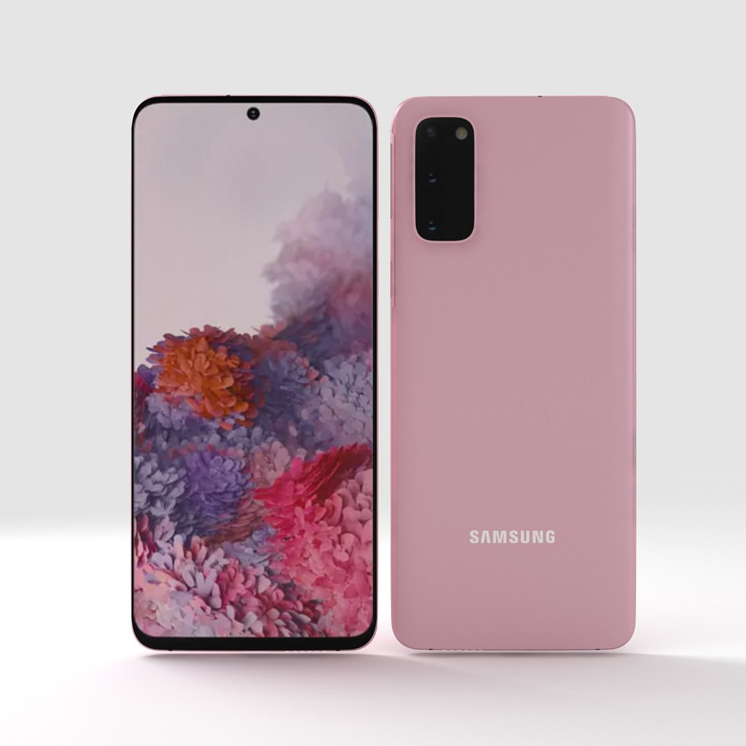 Samsung s20 cloud pink model - TurboSquid 1525249