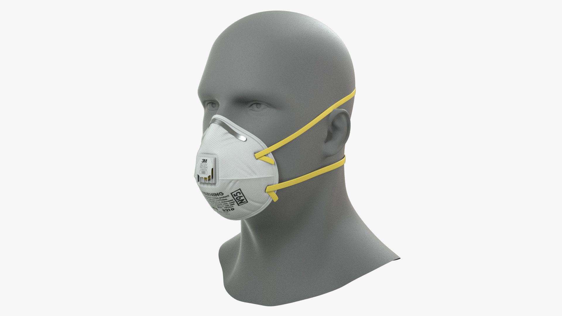 3D n95 particulate respirator mask - TurboSquid 1525777