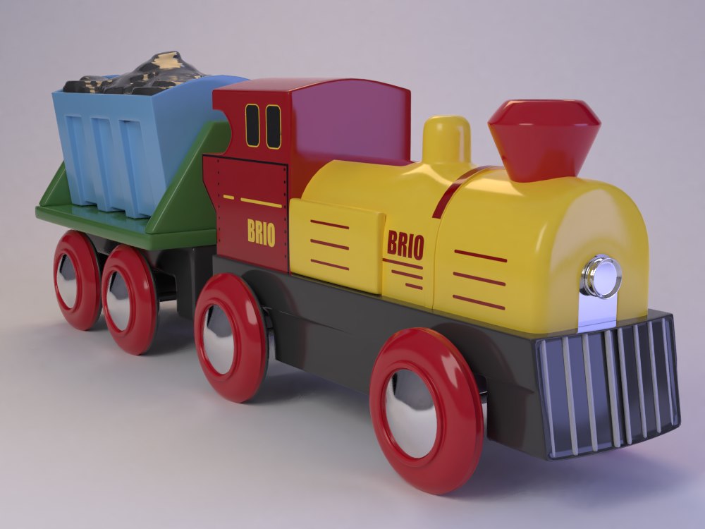 Cartoon toy train lorry 3D model - TurboSquid 1525717