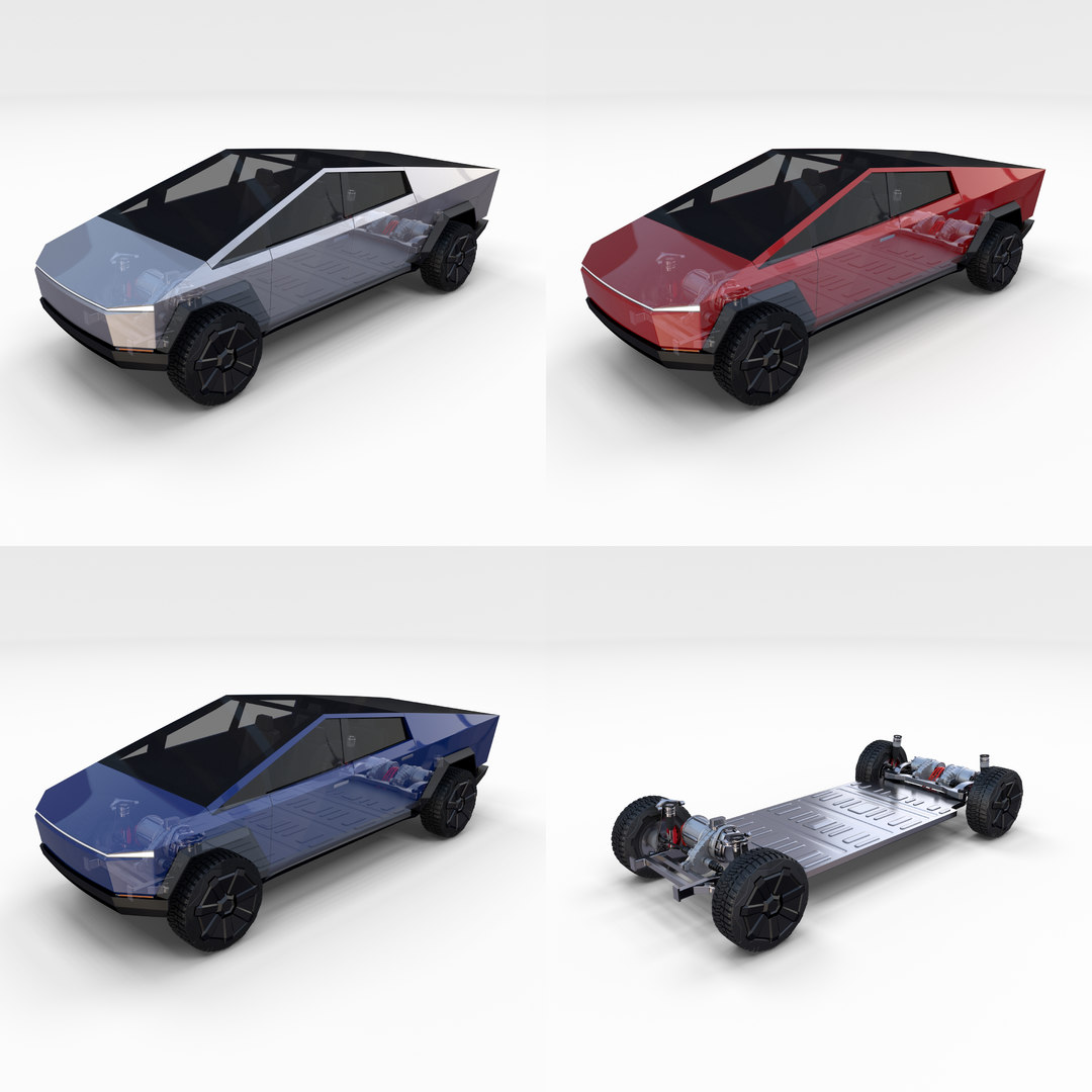 Tesla cybertruck chassis pack 3D - TurboSquid 1525996