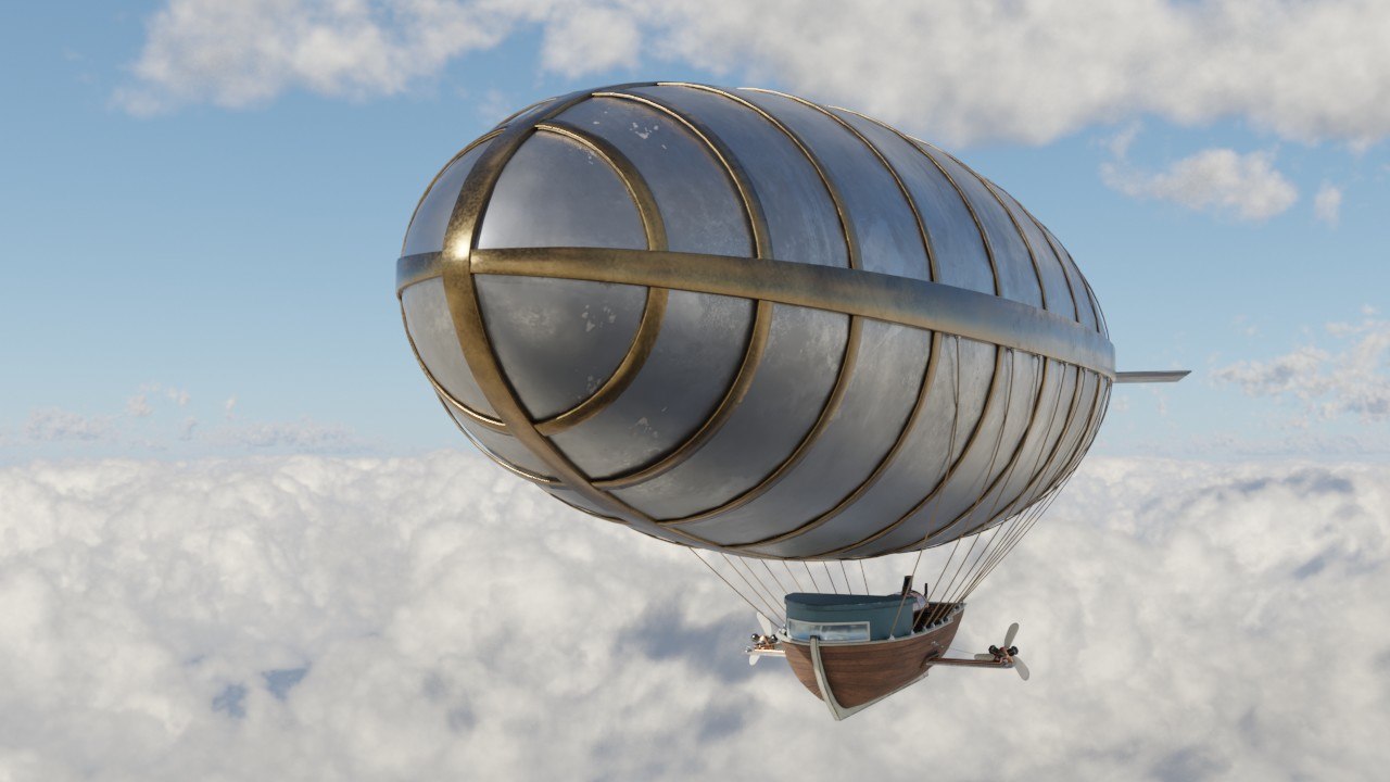 Steampunk airship steam engine 3D model - TurboSquid 1526033