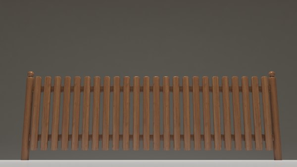 Wooden garden fence 3D model - TurboSquid 1526145