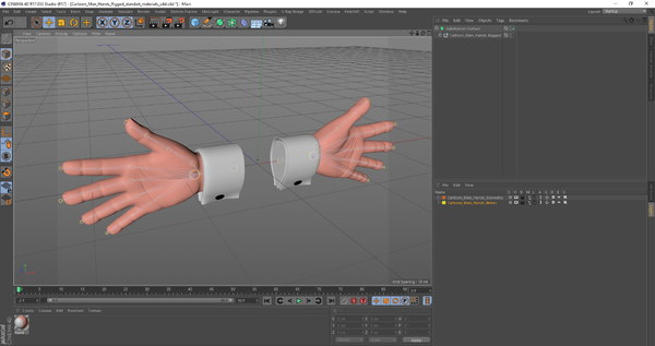 Cartoon man hands rigged 3D model - TurboSquid 1526662