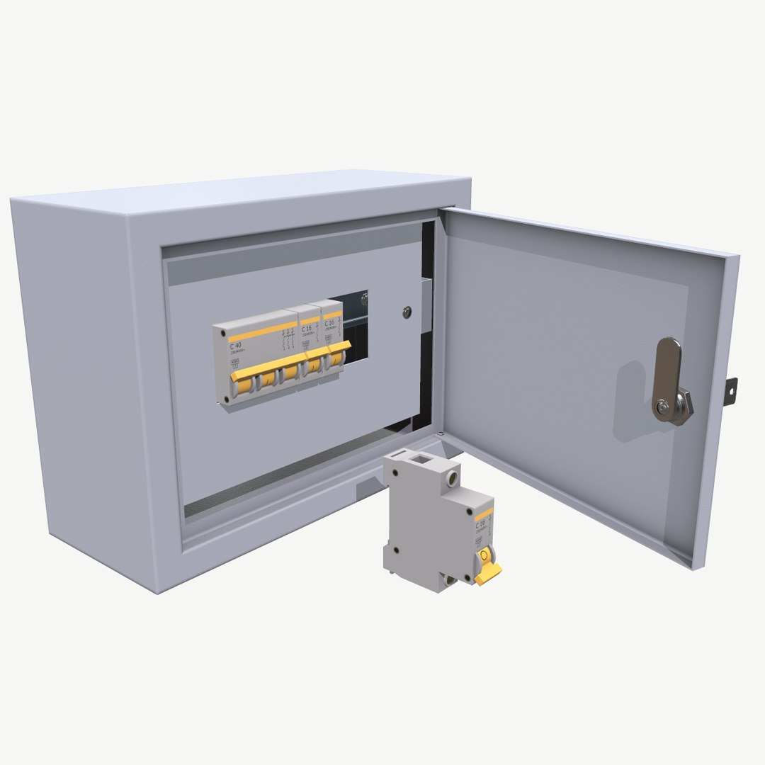 Low-poly electrical fuse box 3D model - TurboSquid 1527044