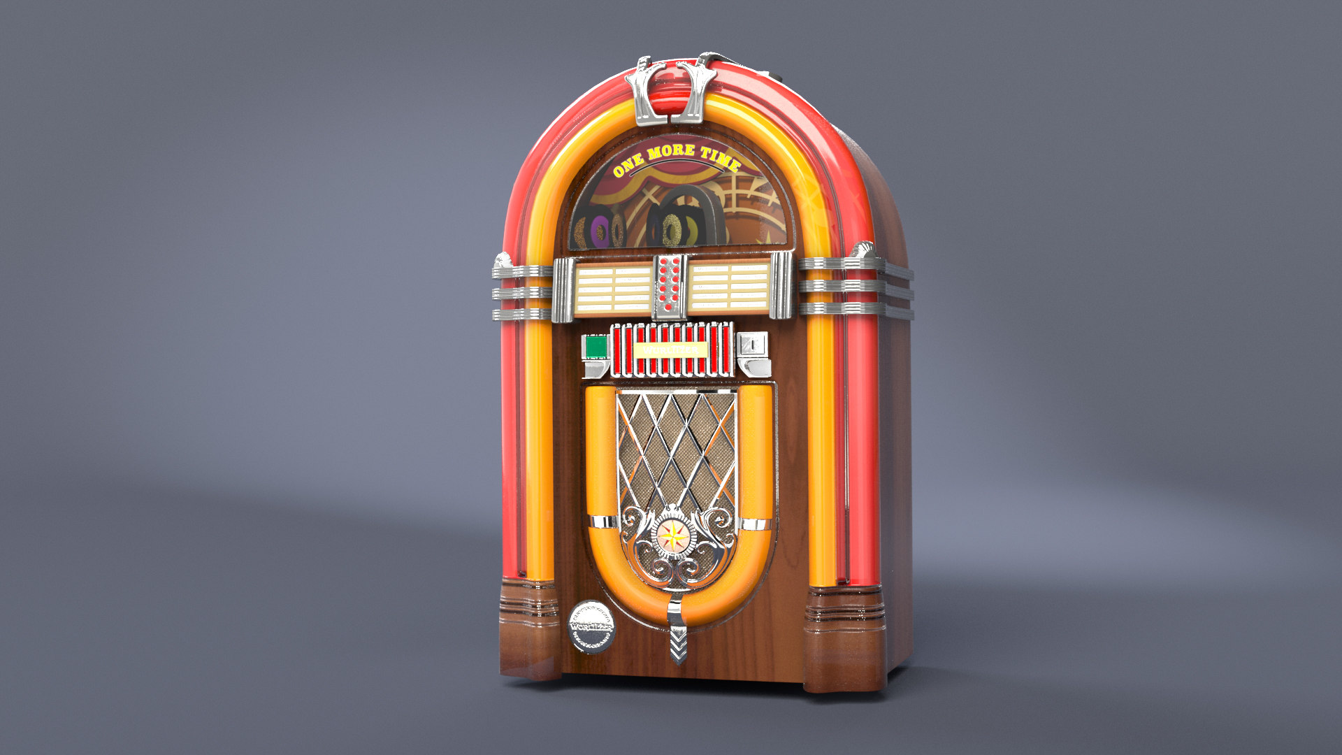 modèle 3D de Une fois de plus Wurlitzer Juke Box [LOW POLY ...