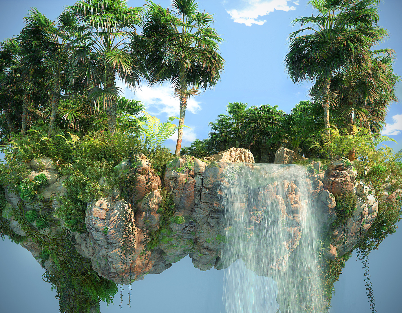 Levitating island hd 3D model - TurboSquid 1527142