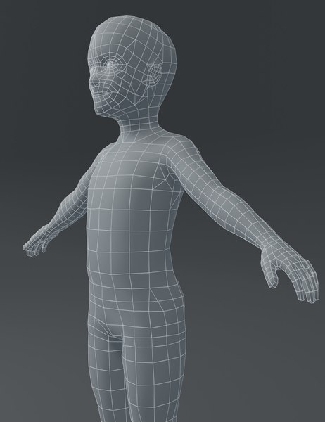 Boy kid child body model - TurboSquid 1528661