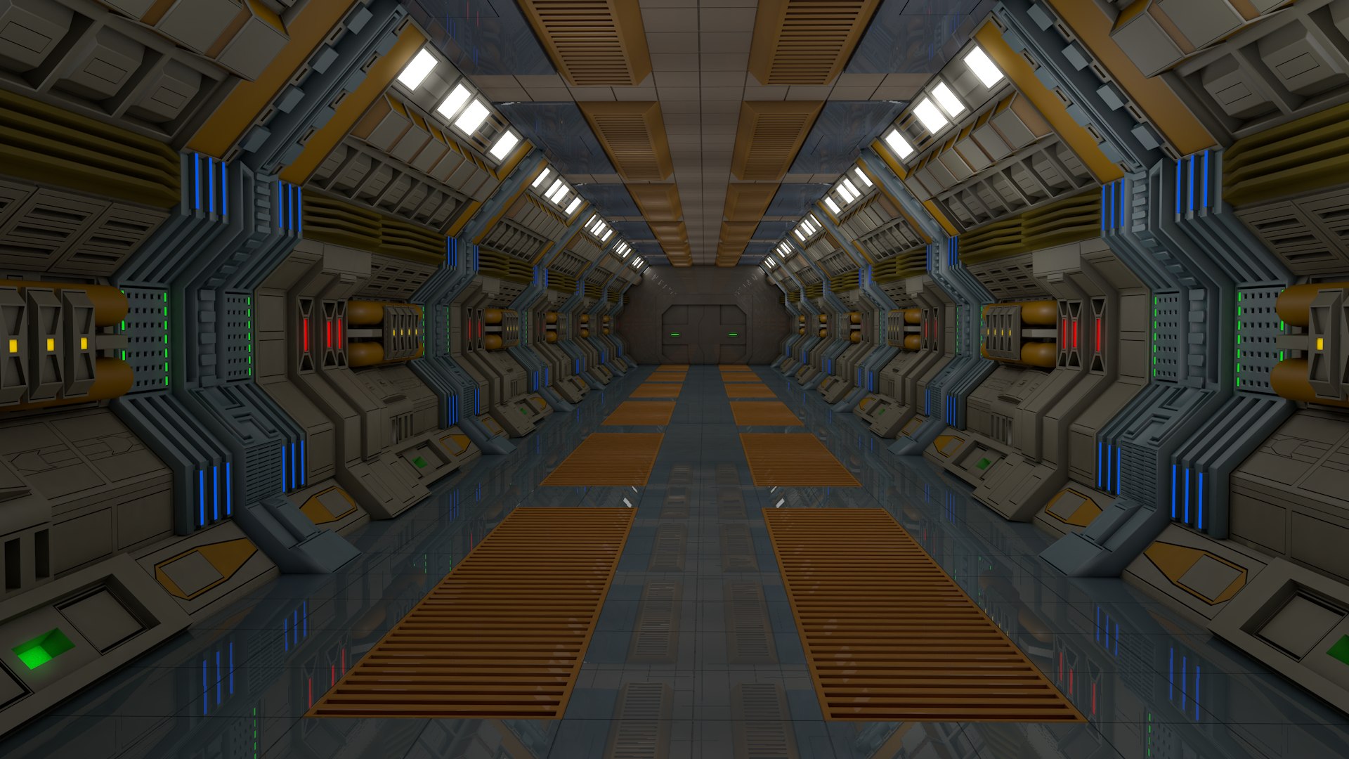 3D sci fi corridor model - TurboSquid 1527756