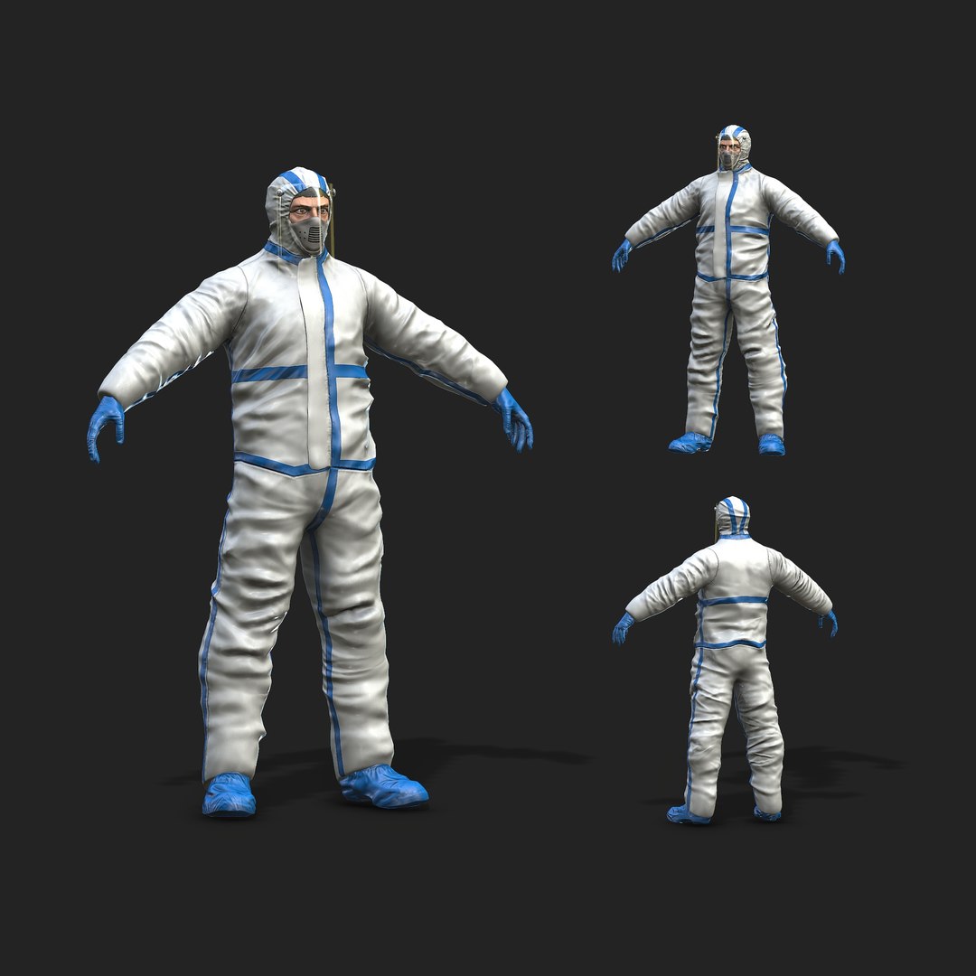 3D hazmat worker model - TurboSquid 1527908