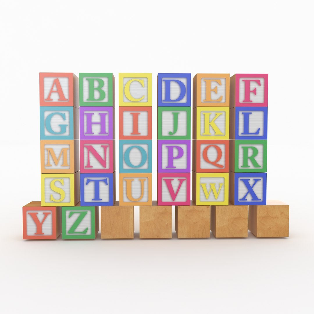 3D alphabet block - TurboSquid 1527955