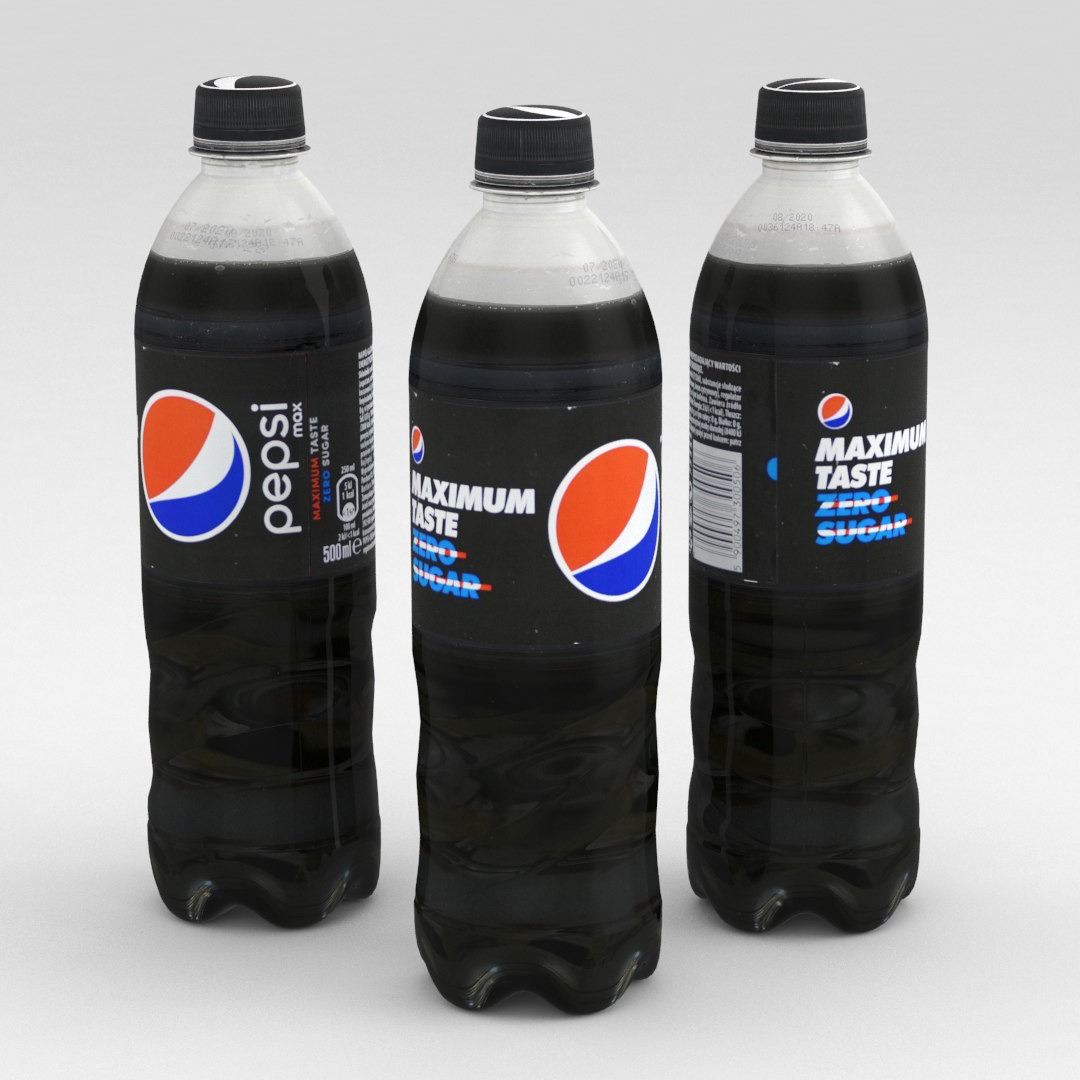 modelo 3d Botella Bebida Pepsi Max 500ml 2020 - TurboSquid 1527995