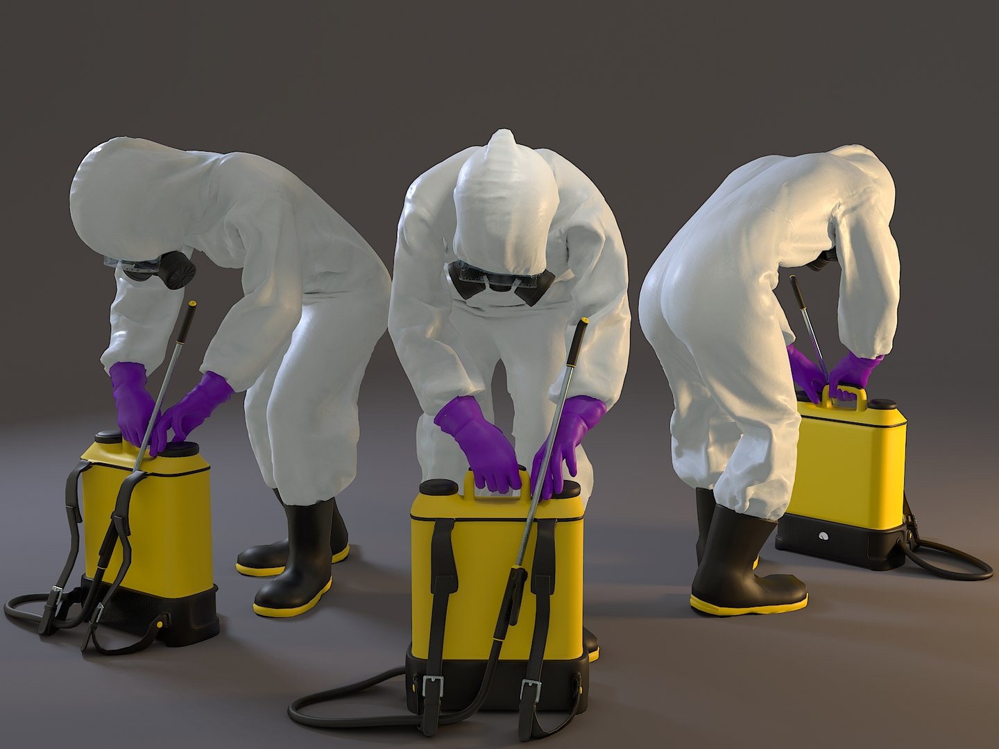 3D female biohazard suit acc - TurboSquid 1528003