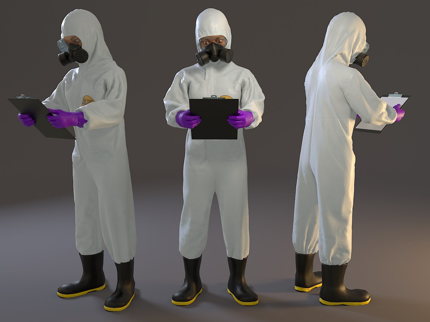 Female biohazard suit acc 3D - TurboSquid 1528005
