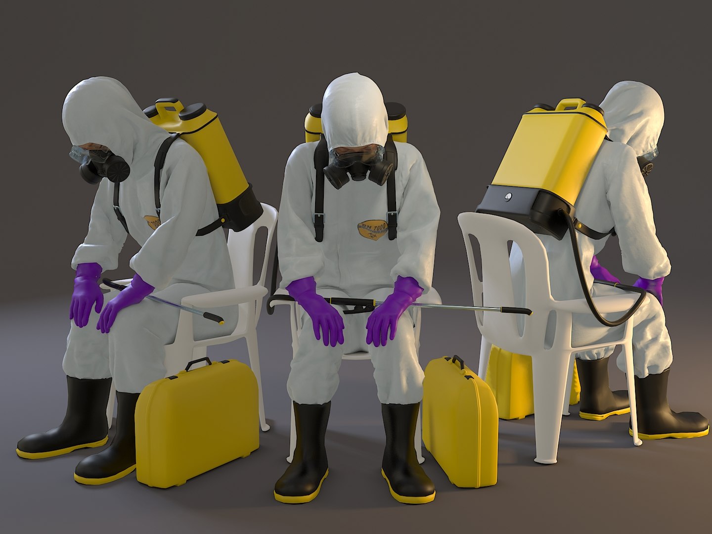 Female biohazard suit acc 3D model - TurboSquid 1528009