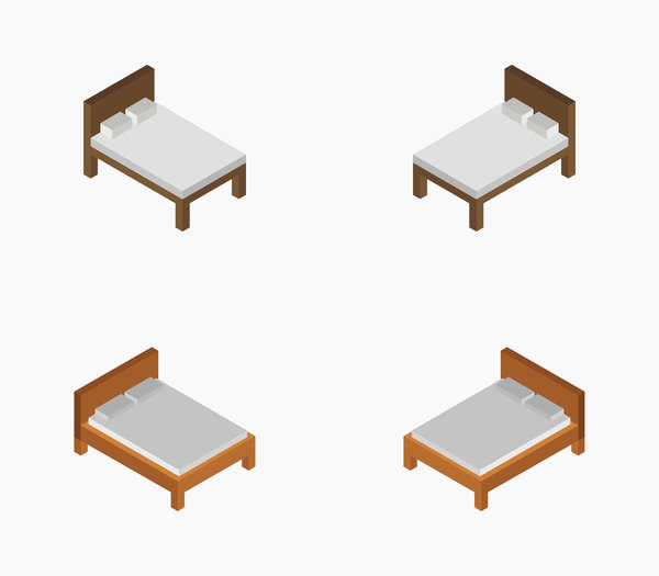 Shapes Encapsulated Postscript isometric bed vector