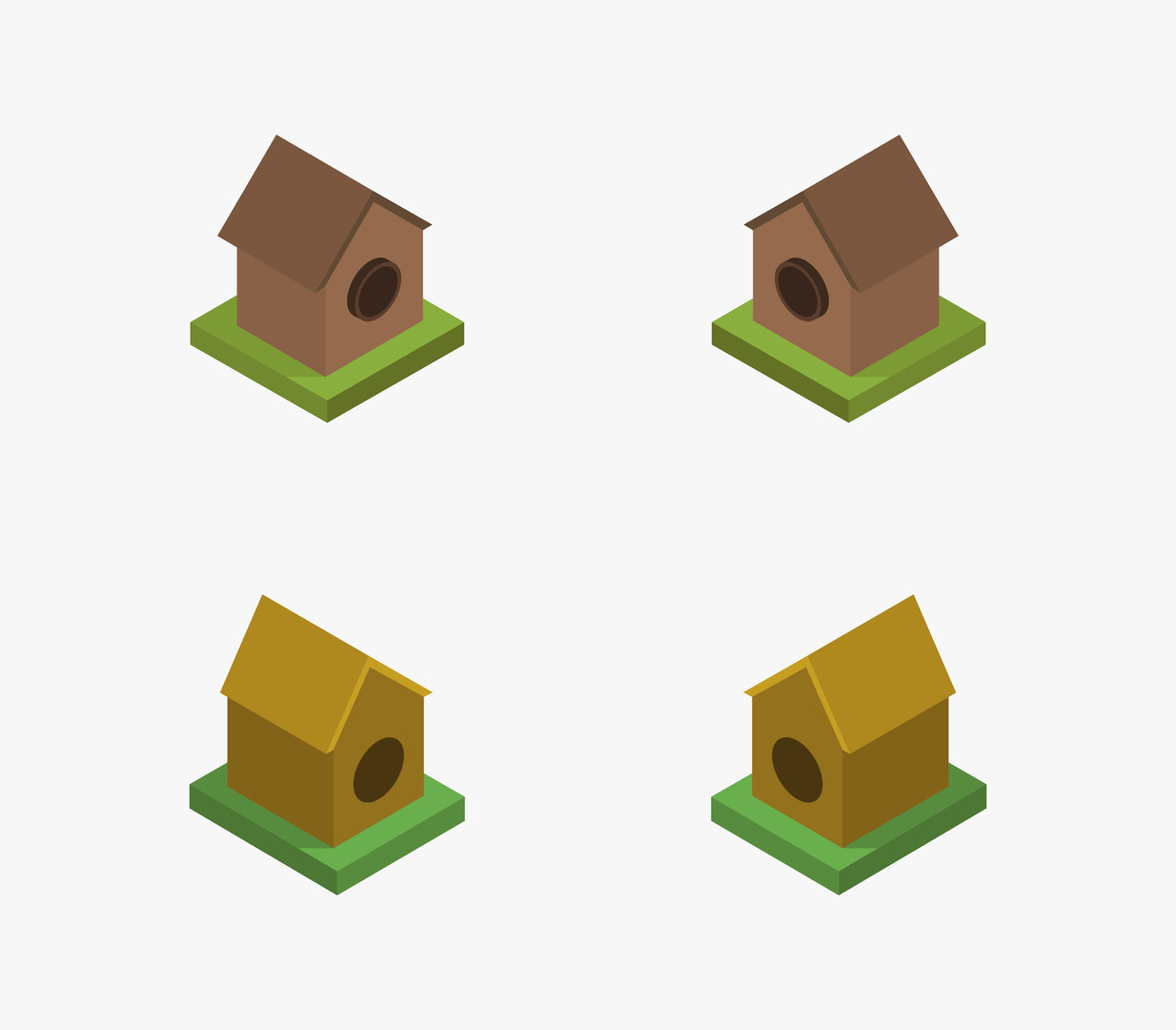 Shapes Encapsulated Postscript isometric house bird