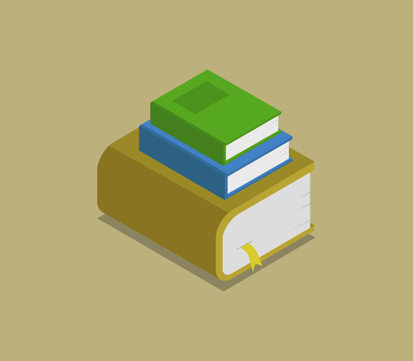 Shapes Encapsulated Postscript isometric book vector