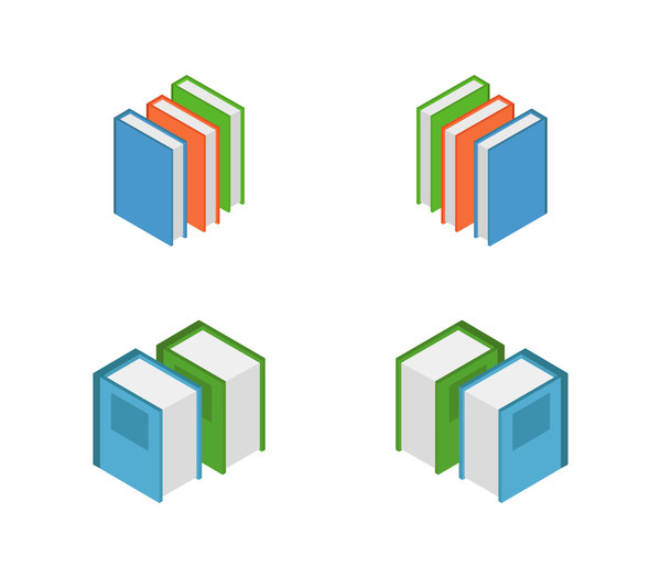 Shapes Encapsulated Postscript isometric book vector