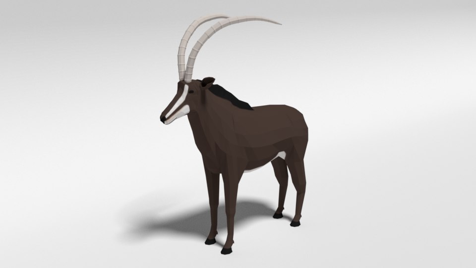 Sable antelope 3D model - TurboSquid 1528204