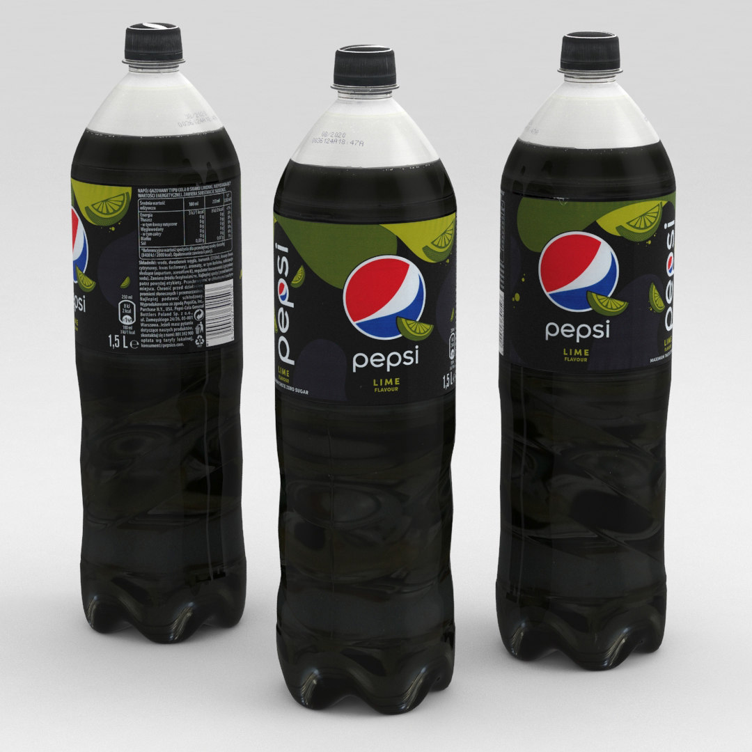 modelo 3d Botella Bebida Pepsi Max Lime 1500ml 2020 - TurboSquid 1528196