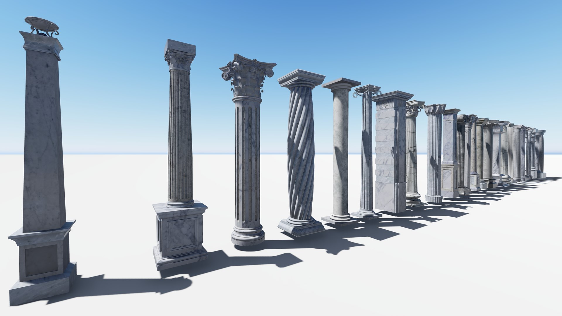 3D columns model - TurboSquid 1528255
