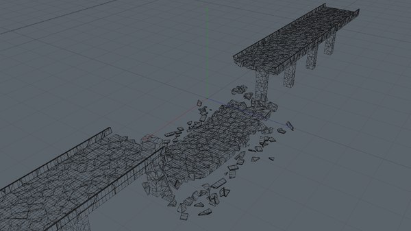 Bridge collapse 3 animations 3D model - TurboSquid 1528295