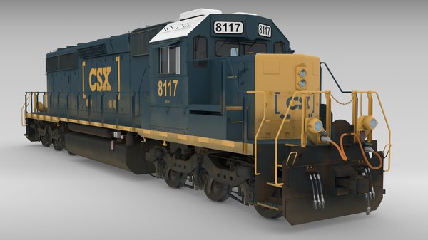 Locomotive sd40-2 train csx 3D model - TurboSquid 1514304