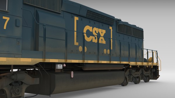 Locomotive sd40-2 train csx 3D model - TurboSquid 1514304
