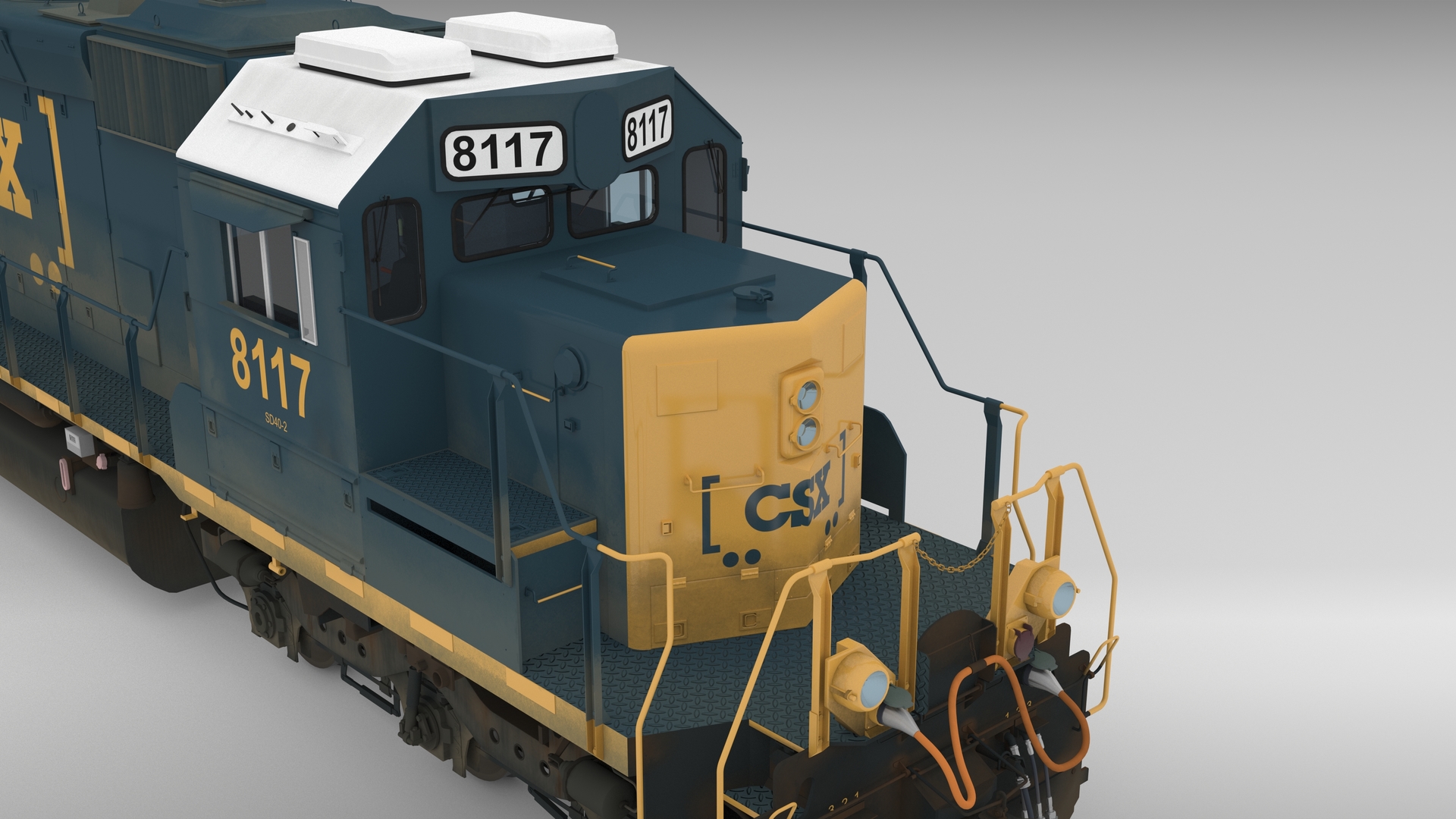 modelo 3d Locomotive SD40-2 CSX YN3b - TurboSquid 1514304