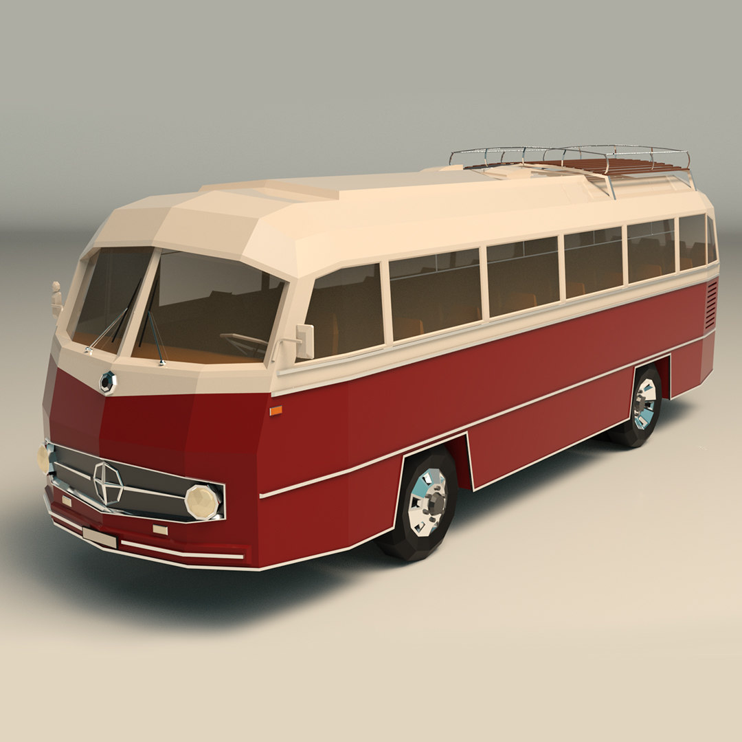 Vintage bus model - TurboSquid 1528531