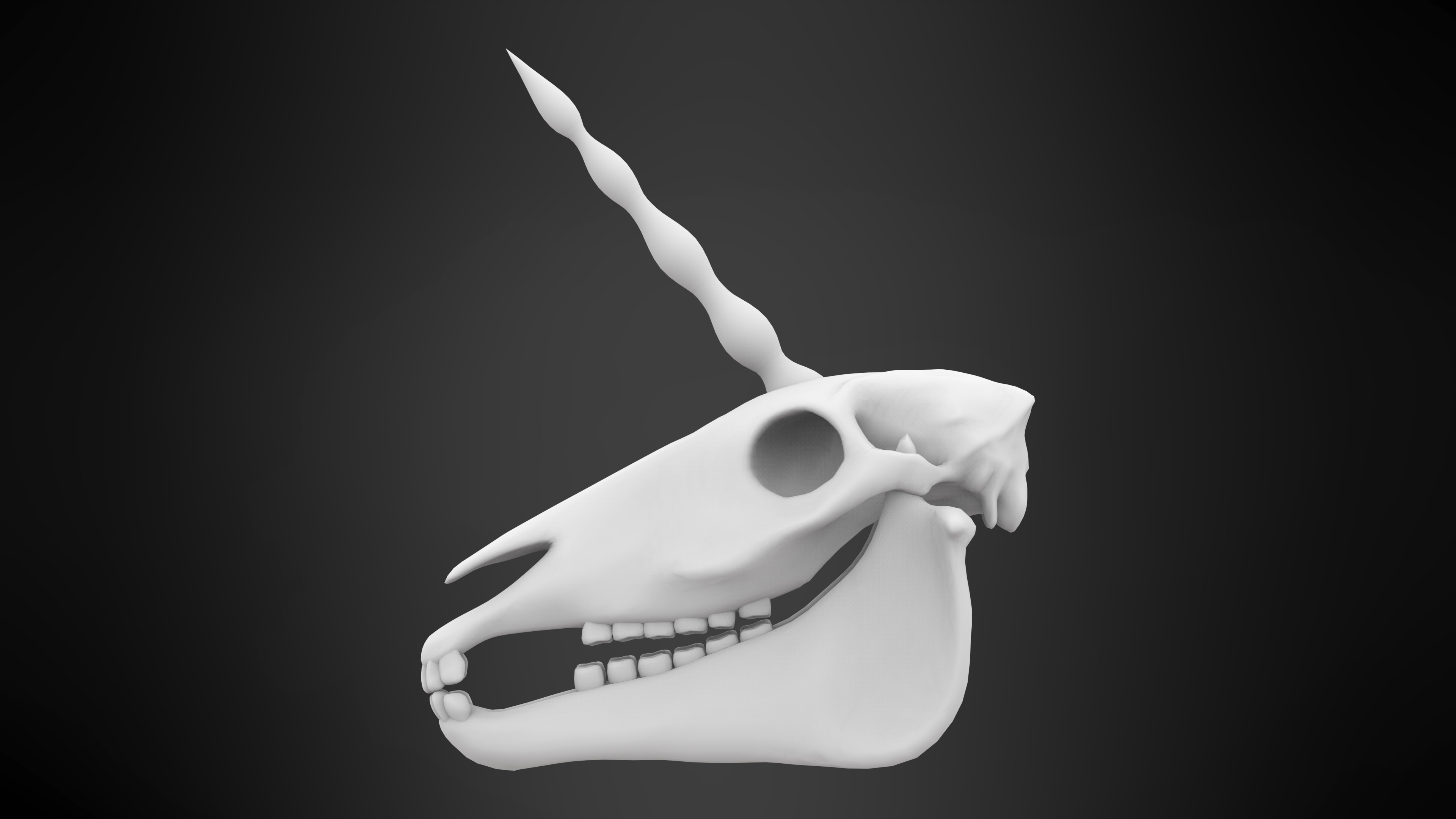 Unicorn skull 3D model - TurboSquid 1528682