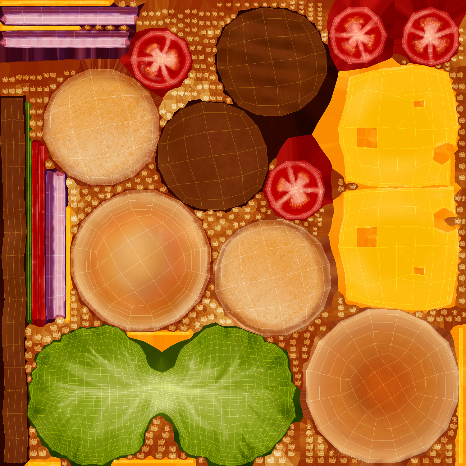 3D cartoon burger - TurboSquid 1519282