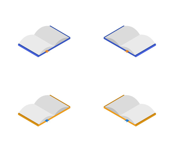 Shapes Encapsulated Postscript isometric book vector