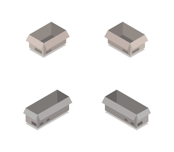 Shapes Encapsulated Postscript isometric box vector