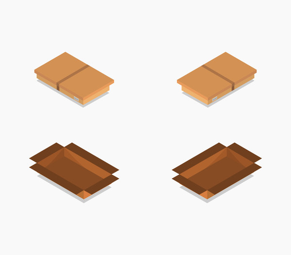 Shapes Encapsulated Postscript isometric box vector