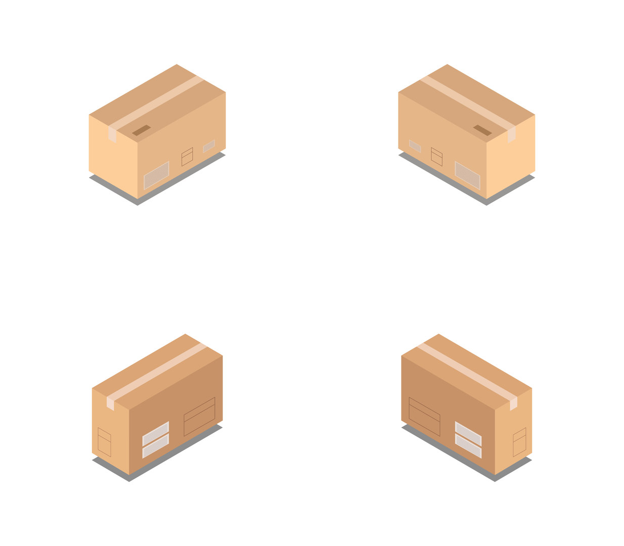 Shapes Encapsulated Postscript isometric box vector