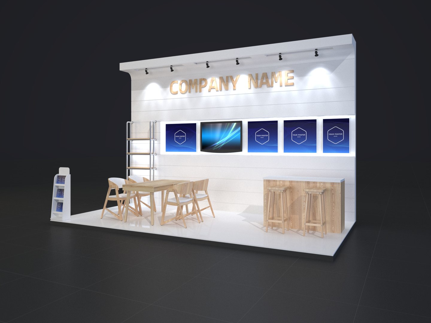 3D exhibition stand 6x3m - TurboSquid 1529050