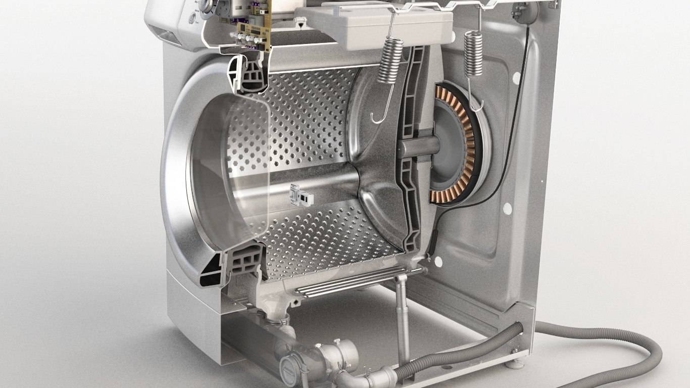 Washing machine 3D model - TurboSquid 1529539