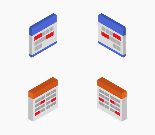 Shapes Encapsulated Postscript calendar isometric s