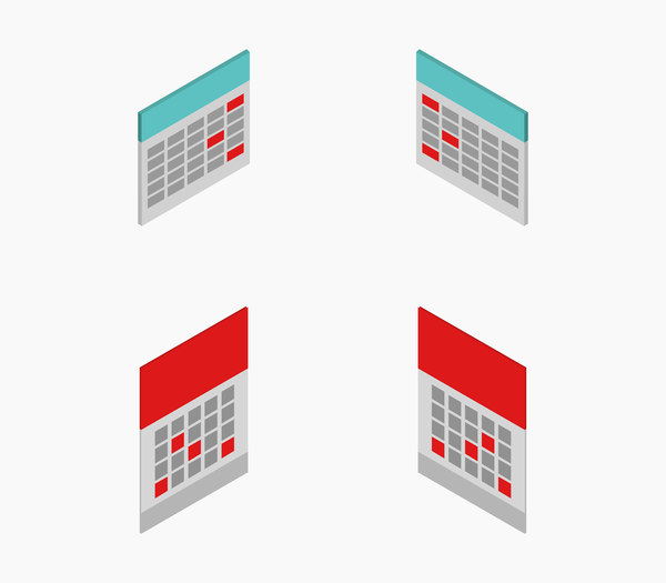 Shapes Encapsulated Postscript calendar isometric s