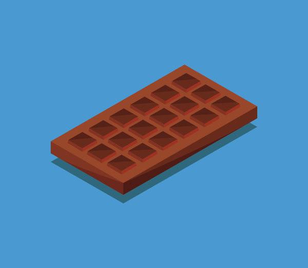 Shapes Encapsulated Postscript chocolate isometric vector