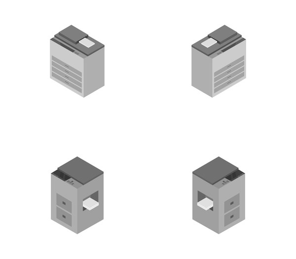 Shapes Encapsulated Postscript machine copy isometric