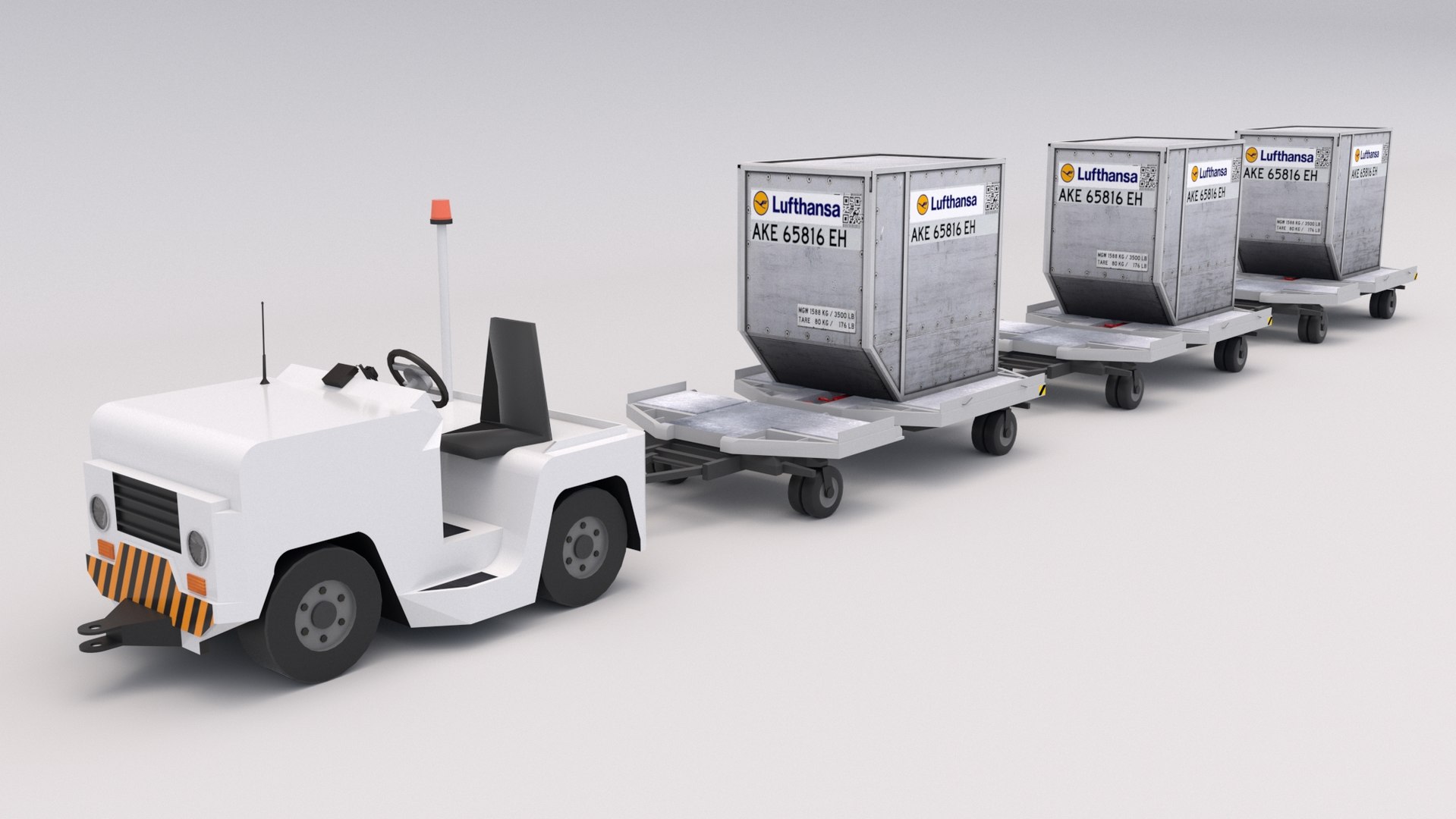 Baggage tractor 3D model - TurboSquid 1530630